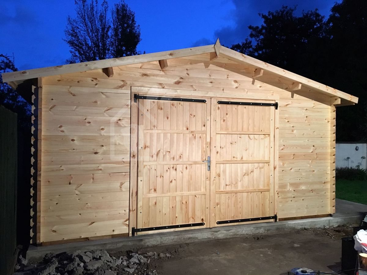 Garage en bois CLASSIC (44 mm), 6x6 m, 36 m²