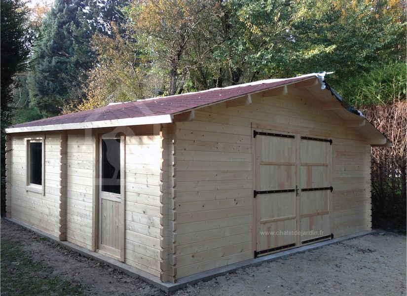 Garage en bois CLASSIC (44 mm), 6x6 m, 36 m²